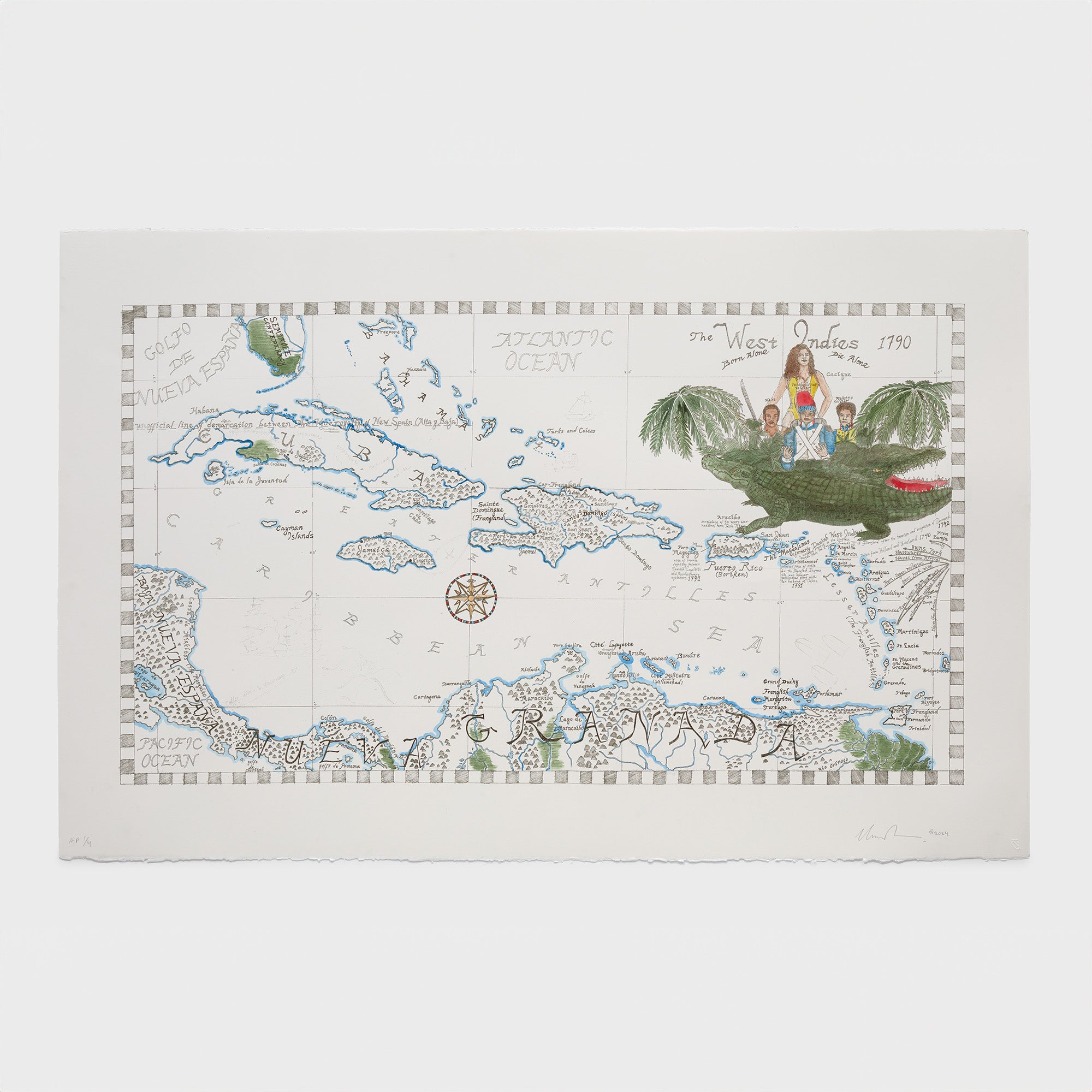 Map of the West Indies, 1790. Born Alone, Die Alone. – Foreign ...